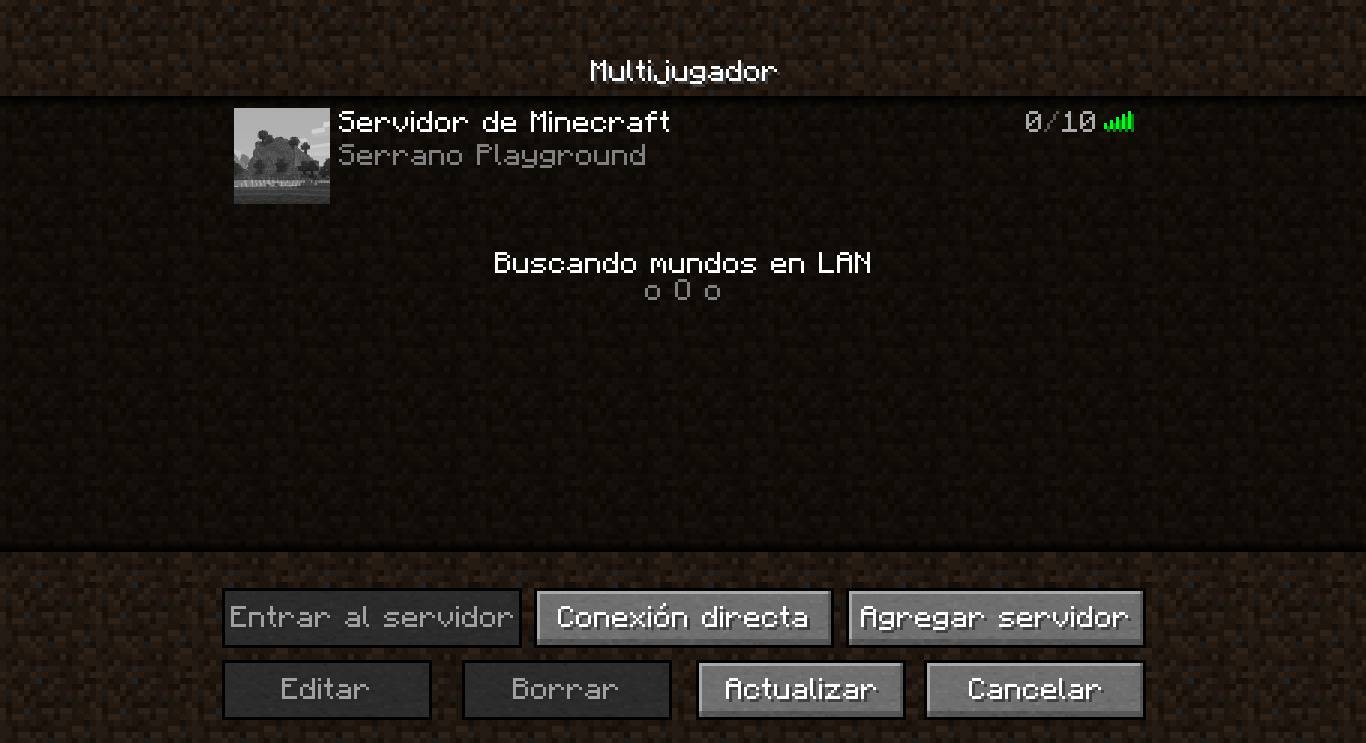 Servidor local de Minecraft | Moisés Serrano Samudio